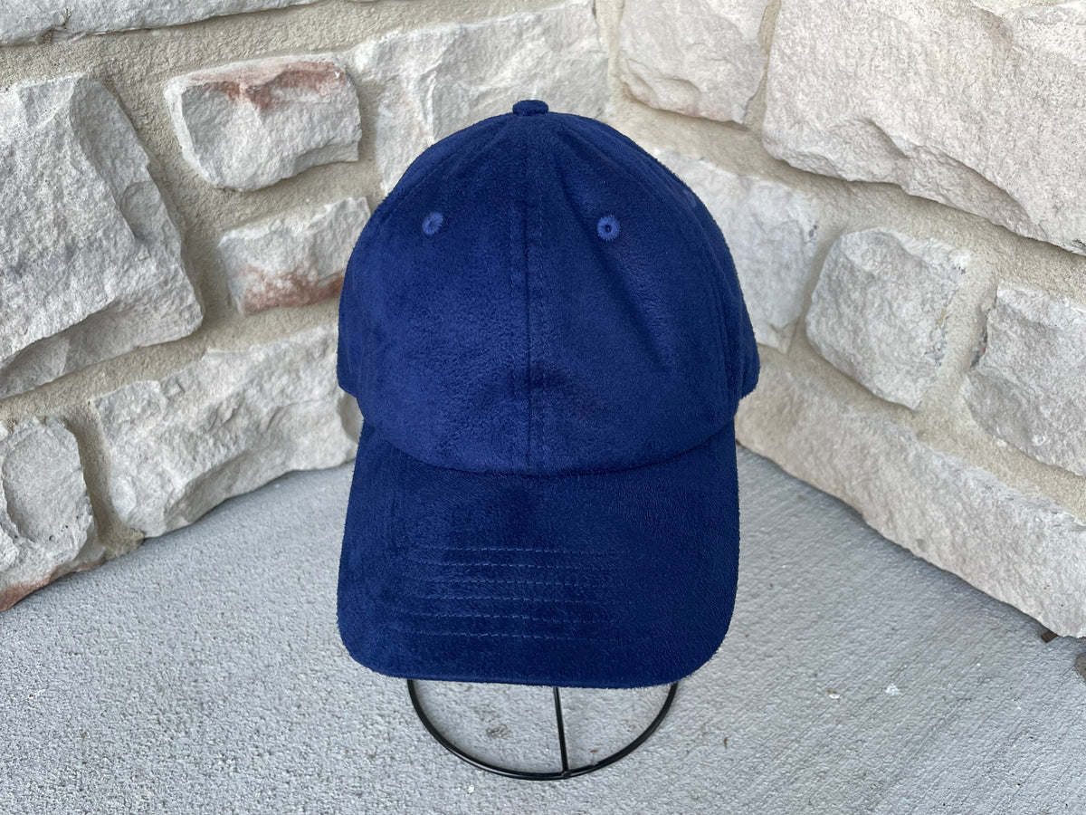 Microsuede Blue Cap – Embellished